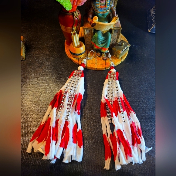 Jewelry | 5 Inches Bohemian Fabric And Nylon Strip Fringes Style ...